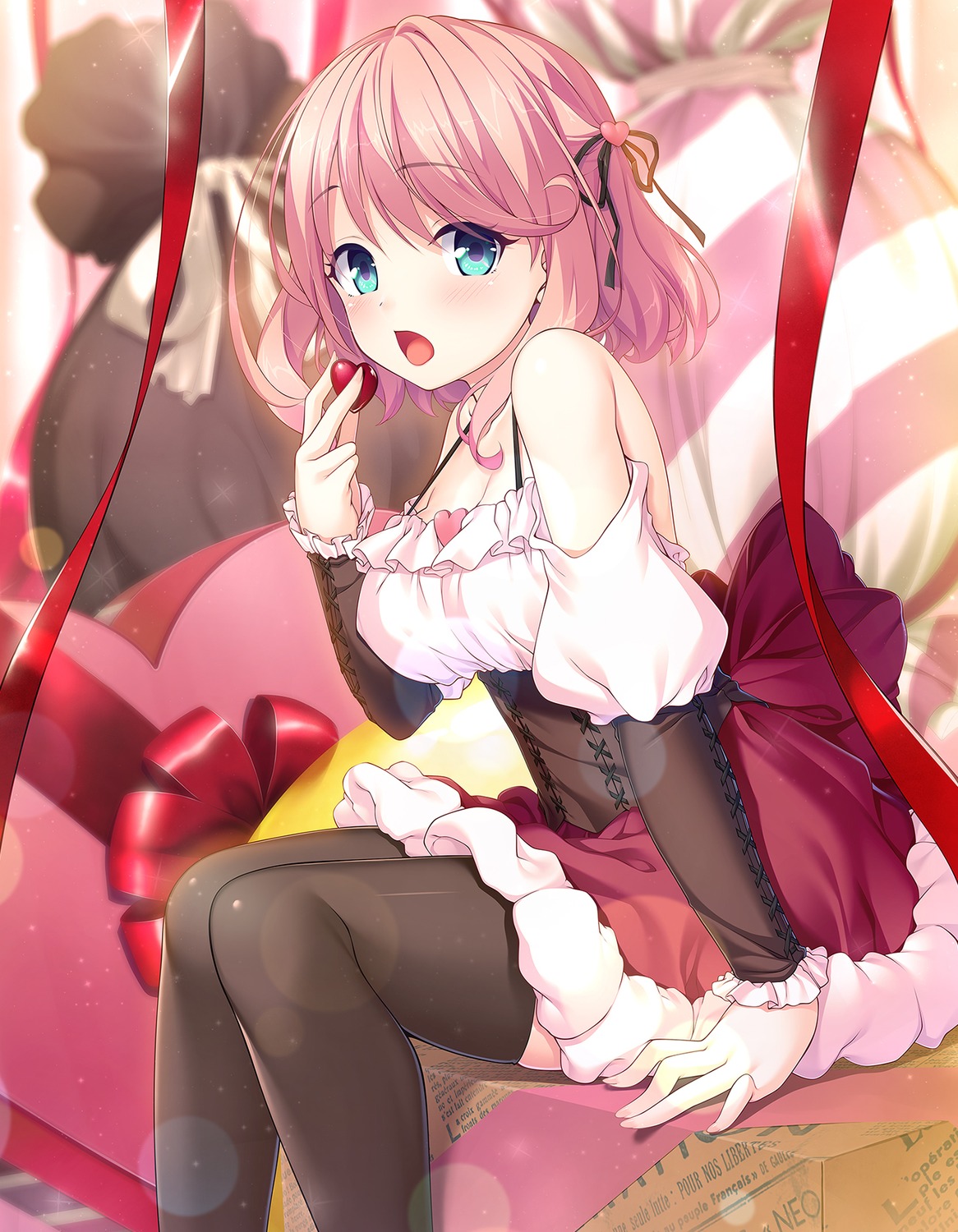 smee taniyama-san making * lovers takanashi ako cleavage thighhighs | #1113938 | yande.re